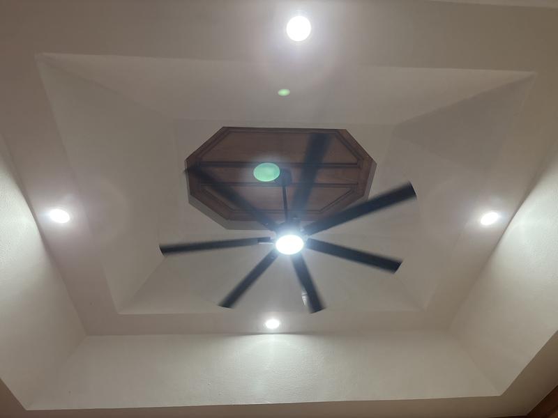 Breezary Windmill 72-in Plain Black with Black ABS Blades LED Ceiling ...