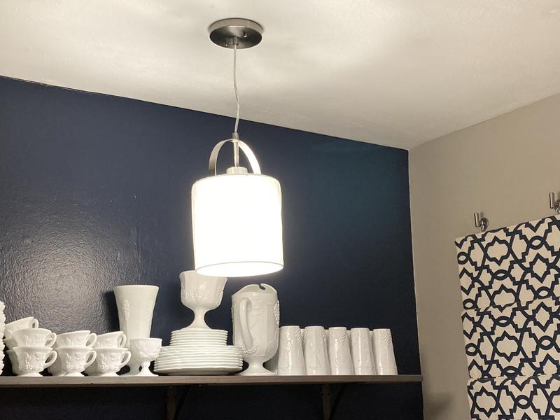 Progress Lighting Evanna 1 -Light Matte Black Traditional Fabric ...