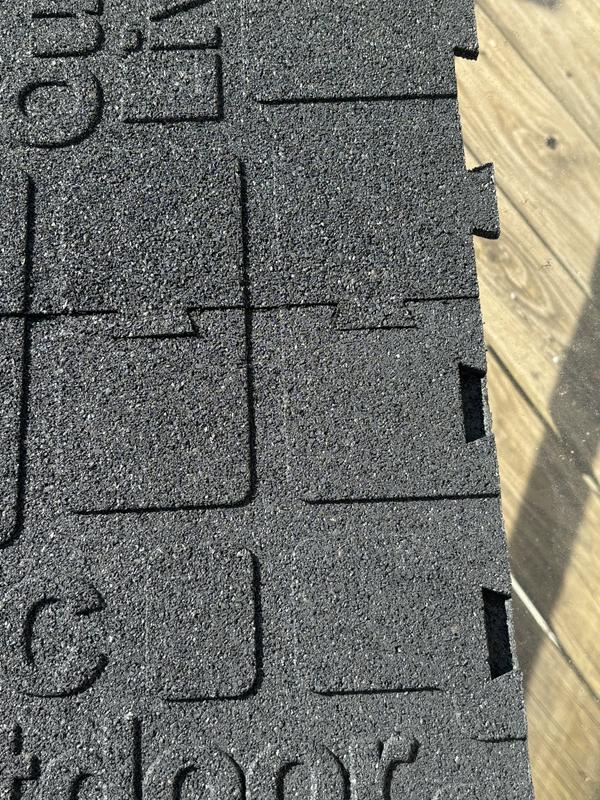 Rubberific 16-in L x 16-in W x 0.625-in H Square Black Smartloc Rubber ...