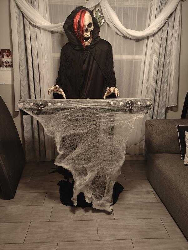 Haunted Living 6-ft Bluetooth Reaper Band LED Keyboard Player ...