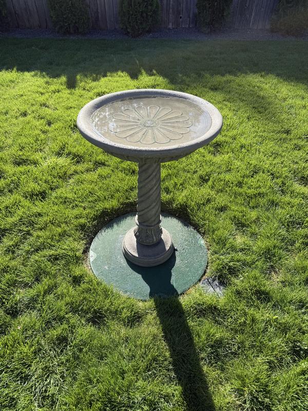 MPG Planters 30-in H Special Aged Granite Stone Complete birdbath in ...