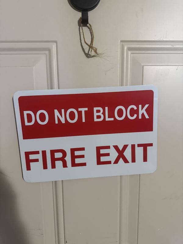 Safe Handler 5-Pack, Do Not Fire Exit Sign Labels BLSH-FESIGN-5 at ...