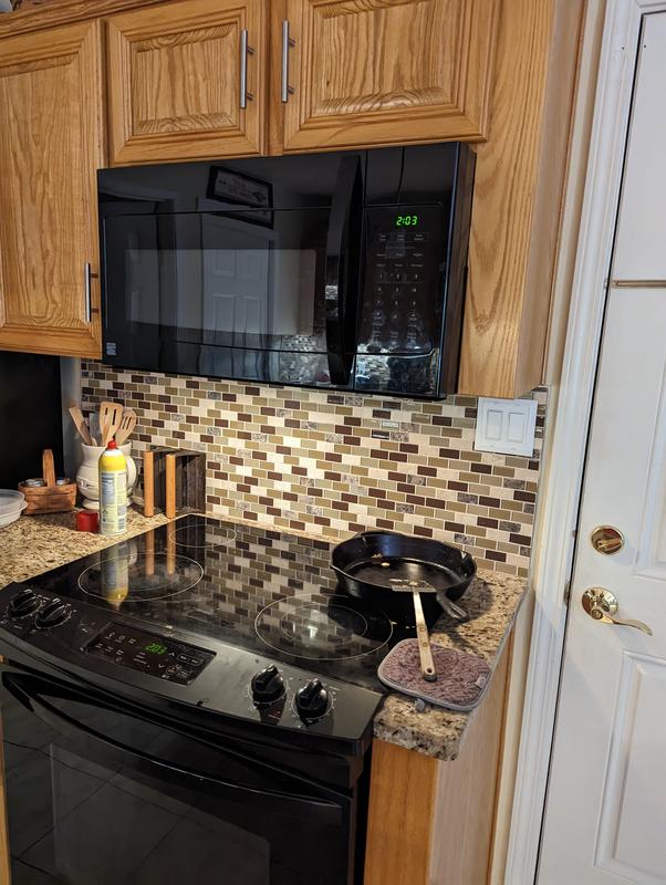 Elida Ceramica Carmel 12-in x 12-in Glossy Glass/Stone Travertine Brick ...