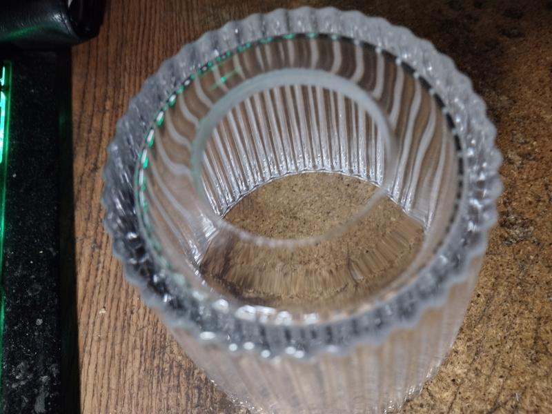 Style Selections 4.7-in x 5-in Cylinder Clear Ribbed Glass Vanity Light ...