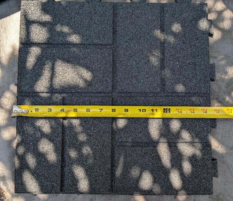 Rubberific 16-in L x 16-in W x 0.625-in H Square Red Smartloc Rubber ...