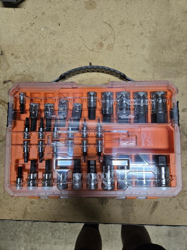 Klein Tools Knurled Hex Bit Socket Set, SAE and Metric, 32-Piece in the ...