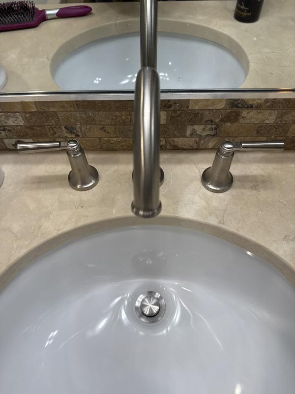 Delta Saylor Stainless Widespread 2-Handle WaterSense Bathroom Sink ...
