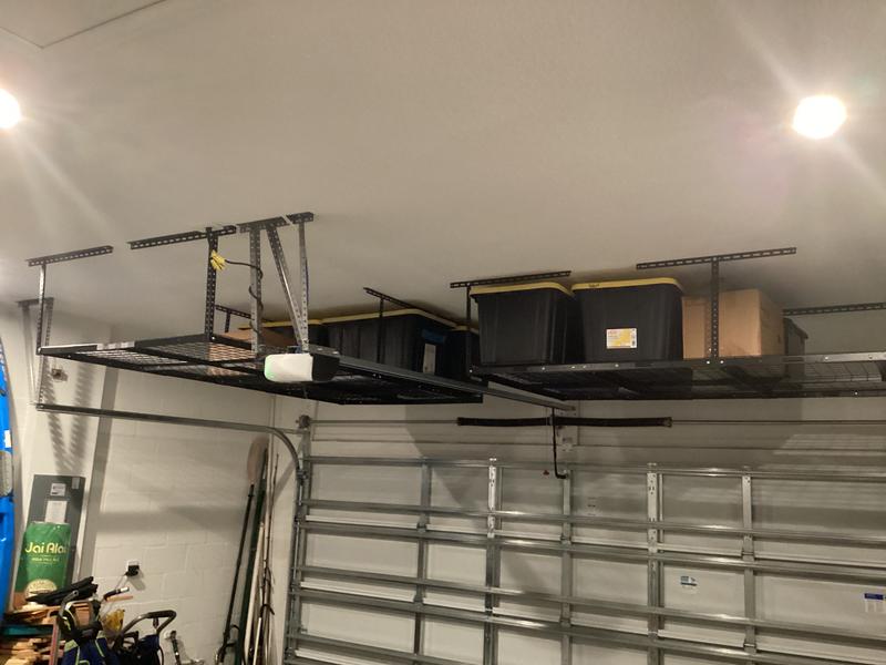 Fleximounts Adjustable Height Overhead Garage Storage 450-lb in Black ...