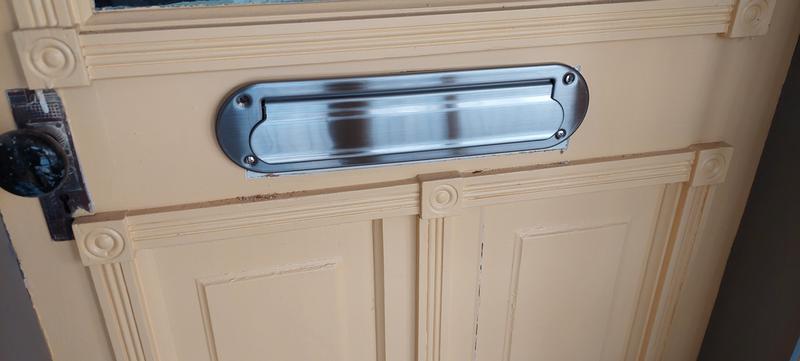 Franklin Brass Brushed Gold Mail Slot (Mounting Hardware Included) in ...