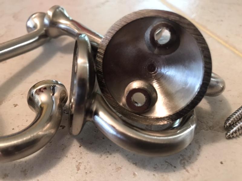 Brainerd 5-Pack 2-Hook 1.41-in x 1.41-in H Matte Black Decorative Wall ...