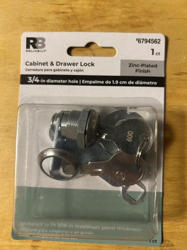 RELIABILT Cabinet/Drawer lock Silver Zinc Plated Cabinet hardware kit ...