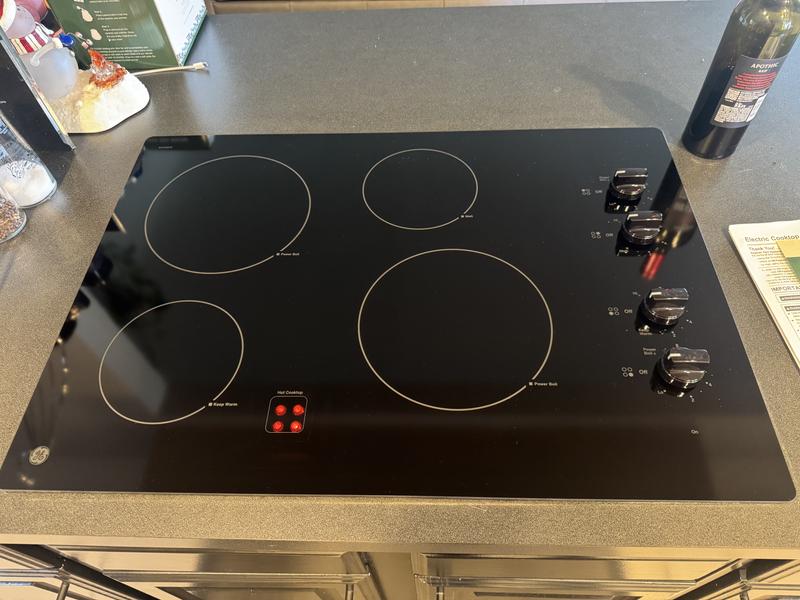 GE 30-in 4 Burners Smooth Surface (Radiant) Stainless Steel Electric ...