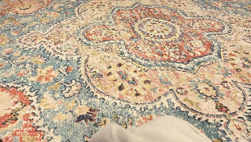 Livabliss Elaziz 6 X 9 (ft) Gray Oval Indoor Trellis Global Area Rug ...