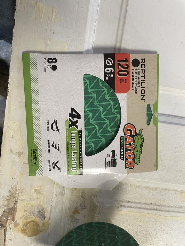 Gator Reptilion PSA 6-Piece Ceramic Alumina 40-Grit Disc Sandpaper ...