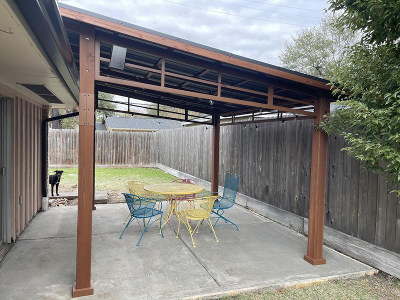LUE BONA 14.2-ft x 12-ft Rectangle Brown Metal Steel Roof Gazebo with ...