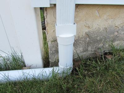 NDS PVC Offset Downspout Adapter, 2X3 in. Downspout X 3 in. Sewer and ...