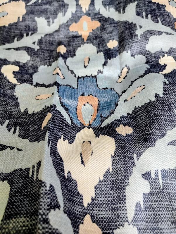 Style Selections 84-in Oxford Blue Floral Room darkening Rod pocket ...