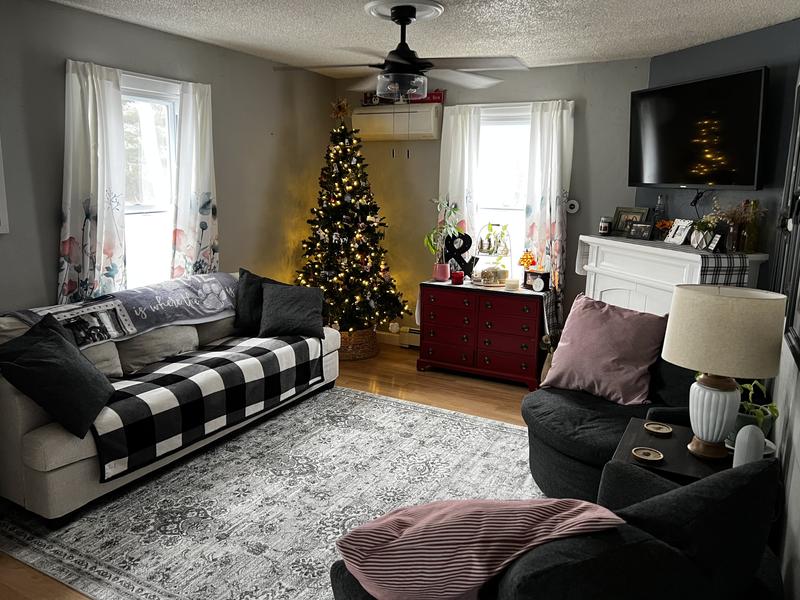 Livabliss Monte Carlo 7 X 7 (ft) Navy Square Indoor Border Oriental ...