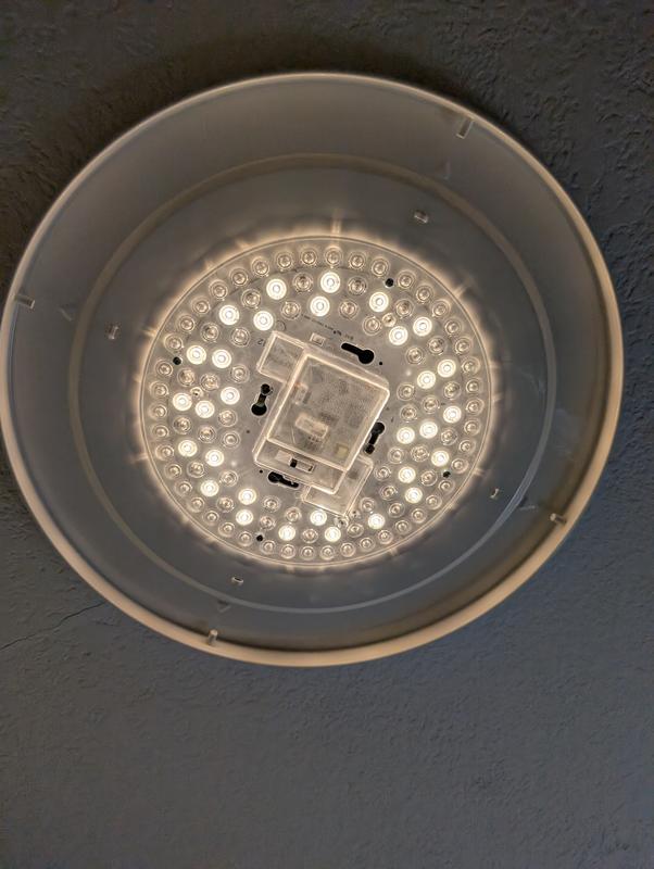 allen + roth HUGHES 1 -Light 14-in Matte Black Integrated LED Flush ...