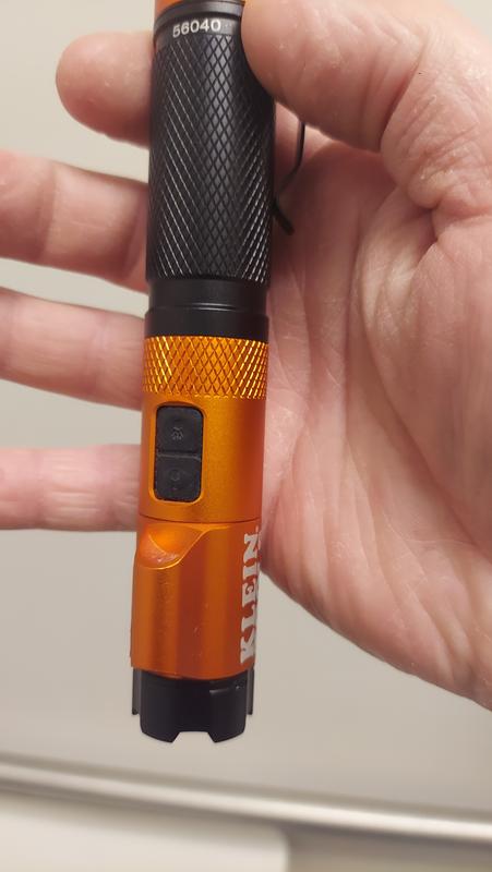 Klein Tools Rechargeable Focus Flashlight with Laser 350-Lumen 2 Modes ...