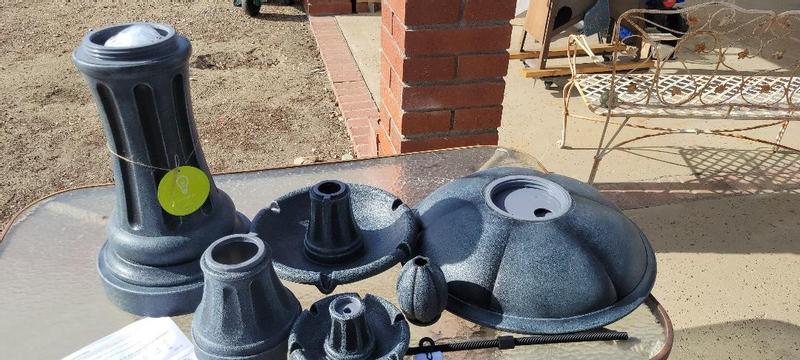 allen + roth 46-in H Plastic Electric Powered Tiered Outdoor Fountain ...