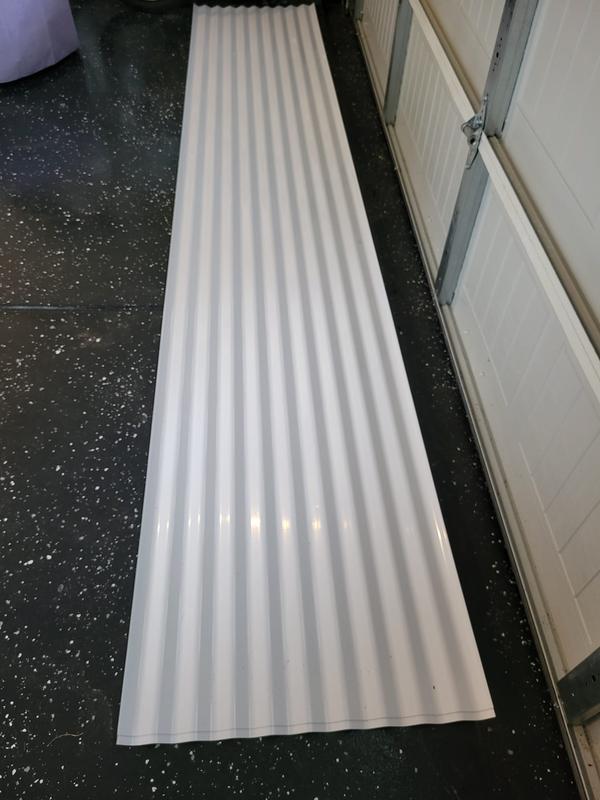 AmeriLux International PVCLite 2.16-ft x 12-ft Corrugated White PVC ...
