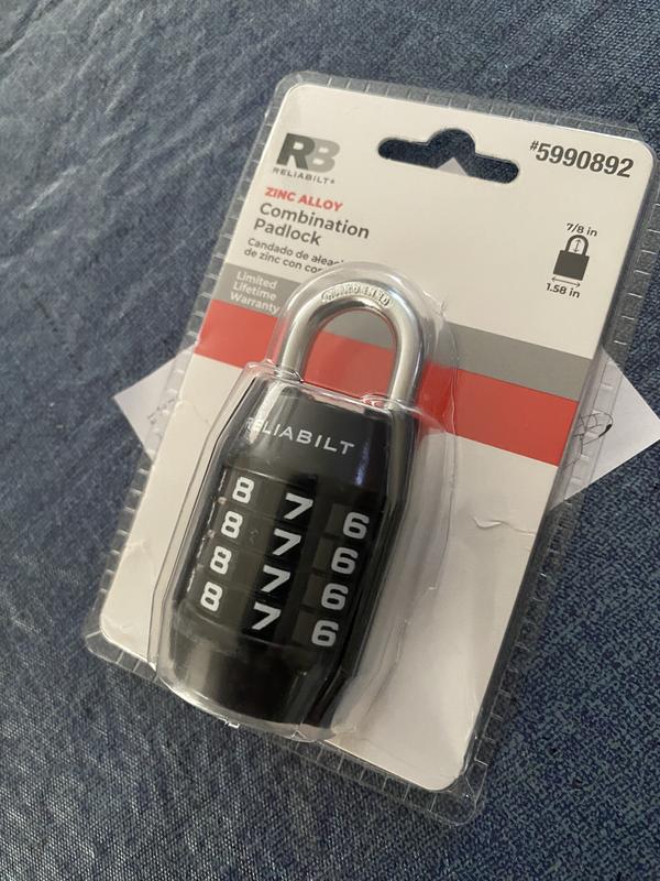 RELIABILT Adjustable Combination Padlock, 1-9/16-in Wide x 7/8-in ...