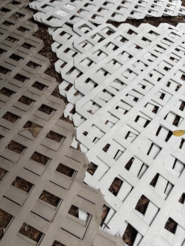 Freedom 4-ft x 8-ft Espresso Vinyl Traditional Lattice in the Lattice ...