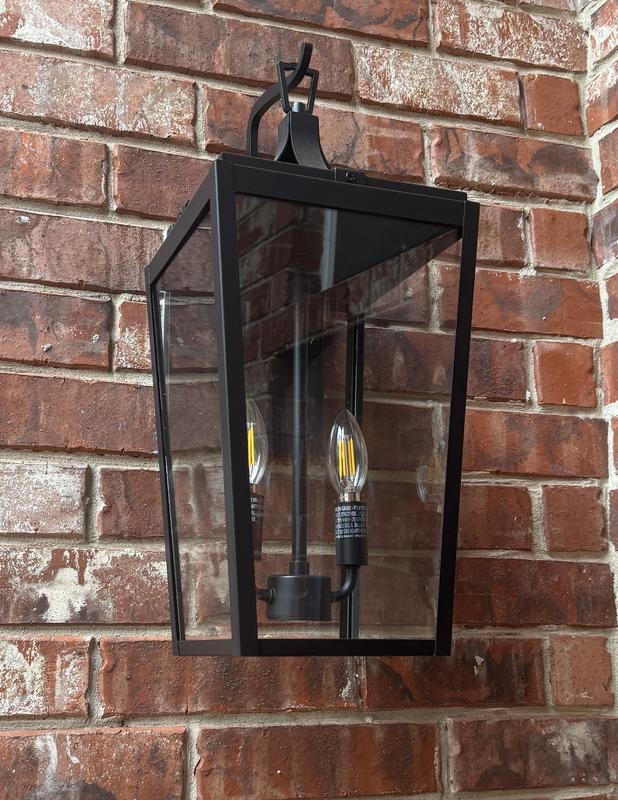 KAWOTI Marico 1 -Light 13.5-in H Matte Black Hardwired Outdoor Wall ...
