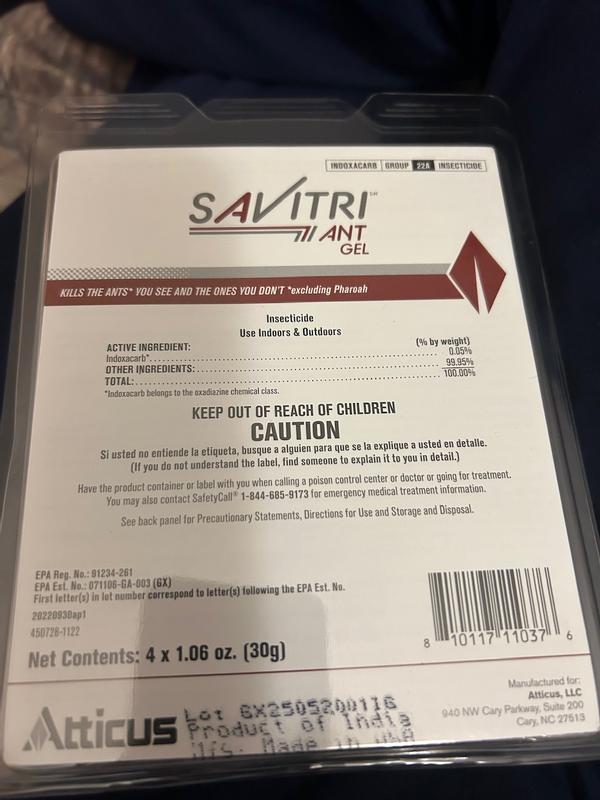 Atticus Savitri Ant Gel Bait - 4x30 Gram Syringes - Indoxacarb in the ...