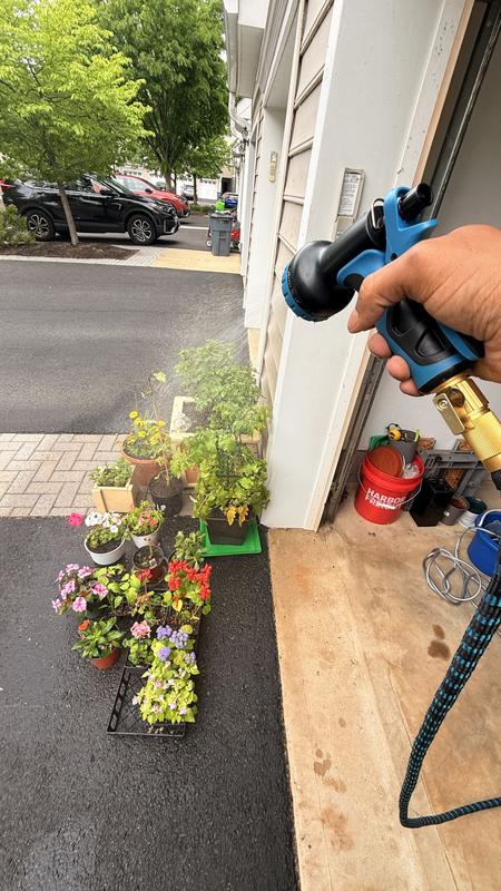KOTTO Expandable Garden Water Hose; 10 Spray Nozzles; Anti-Rust Solid ...