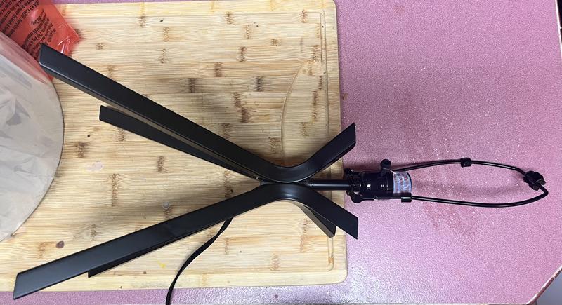 Origin 21 24-in Matte Black LED On/Off Switch Table Lamp with Fabric ...