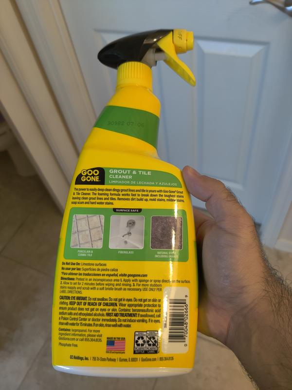 Goo Gone Liquid Grout Cleaner Spray, 28-oz, Removes Mold, Mildew, and ...