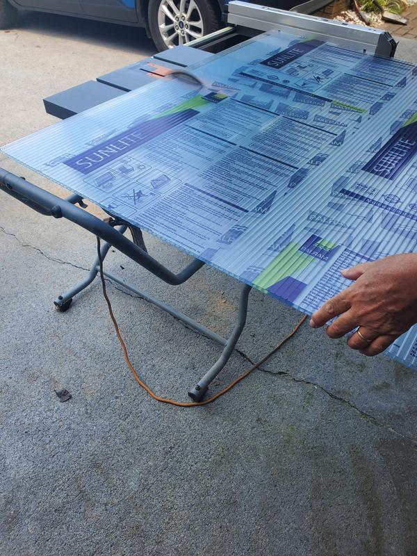 Sunlite 4-ft x 4-ft Corrugated Clear Polycarbonate plastic Roof Panel 5 ...