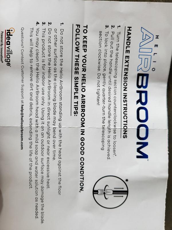 Helio AIR Broom 12-in Plastic Multi-surface Angle with dustpan Upright ...