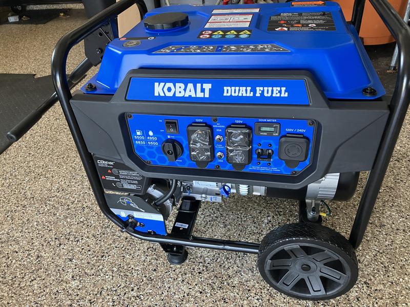 Kobalt 49 State 6830 / 5500 -Watt Dual fuel Portable Generator in the ...