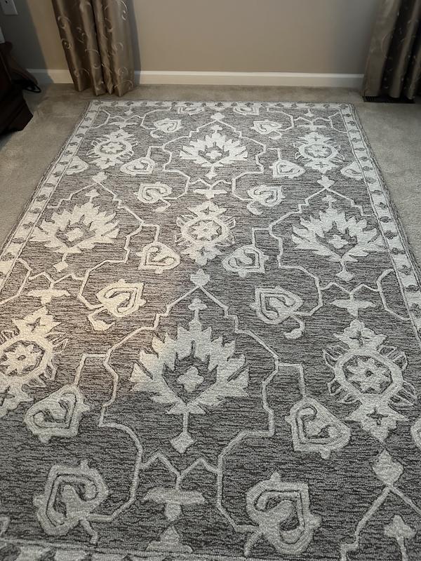 allen + roth Callaway 8 x 10 (ft) Tufted Wool Mocha Rectangular Indoor ...