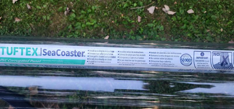 Tuftex SeaCoaster 2.17-ft x 6-ft Corrugated Clear PVC plastic Roof ...