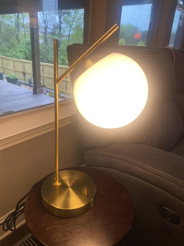 Safavieh Table Lamps 20.5-in Gold LED Rotary socket Table Lamp with ...