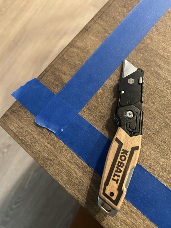 Kobalt Wooden 3/4-in 1-Blade Folding Box Cutter Utility Knife 54375 at ...