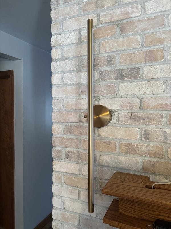 LamQee Vanity Lights for Mirror 39.4-in 1 Light Brushed Gold Integrated ...