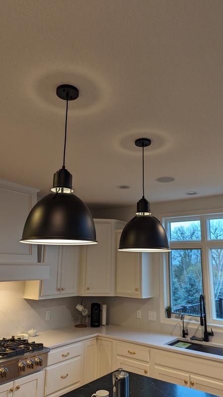 Generation Lighting Huey 1 -Light Satin brass Industrial Metal Bell ...