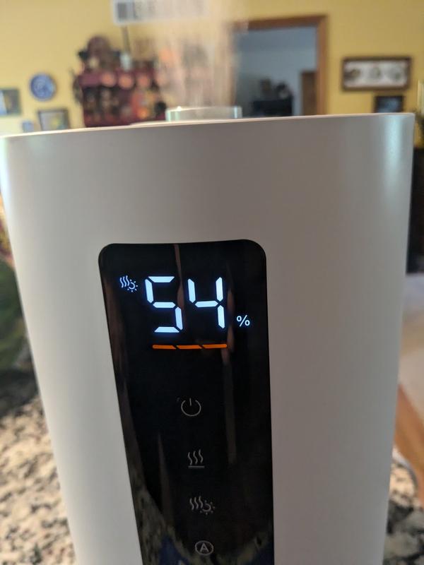 DREO 1.585-Gallon Tabletop Cool Mist/Warm Mist Electronic Humidifier ...