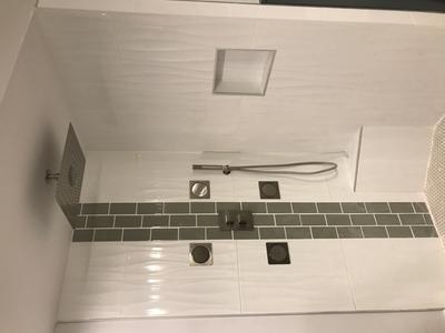 Moorefield Brushed Nickel Shower Panel System with 3-way Diverter at ...