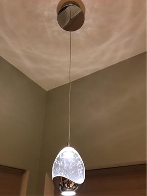 elan Lavinia Chrome Modern/Contemporary Seeded Glass Teardrop LED ...