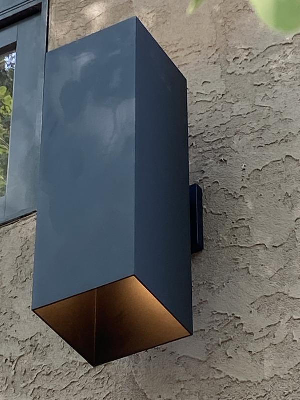 Progress Lighting Square 2-Light 18-in H Antique Bronze Outdoor Wall ...