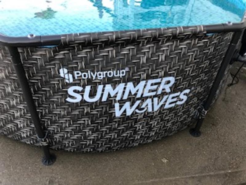 Summer Waves 8-ft x 8-ft x 30-in Metal Frame Round Above-Ground Pool ...