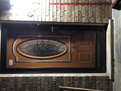 LARSON NuVent 36-in x 81-in Brown Full-view Aluminum Storm Door with ...