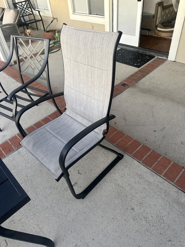 Nuu Garden 5 -Piece Black Patio Dining Set Iron Square Table with 4 ...