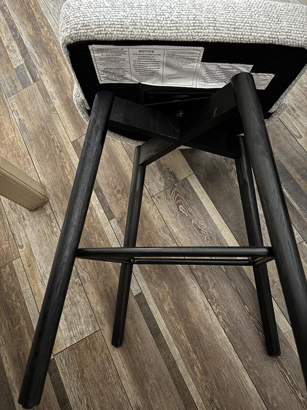 Circle 55 Dark Grey 26.4-in H Counter height Upholstered Swivel Wood ...